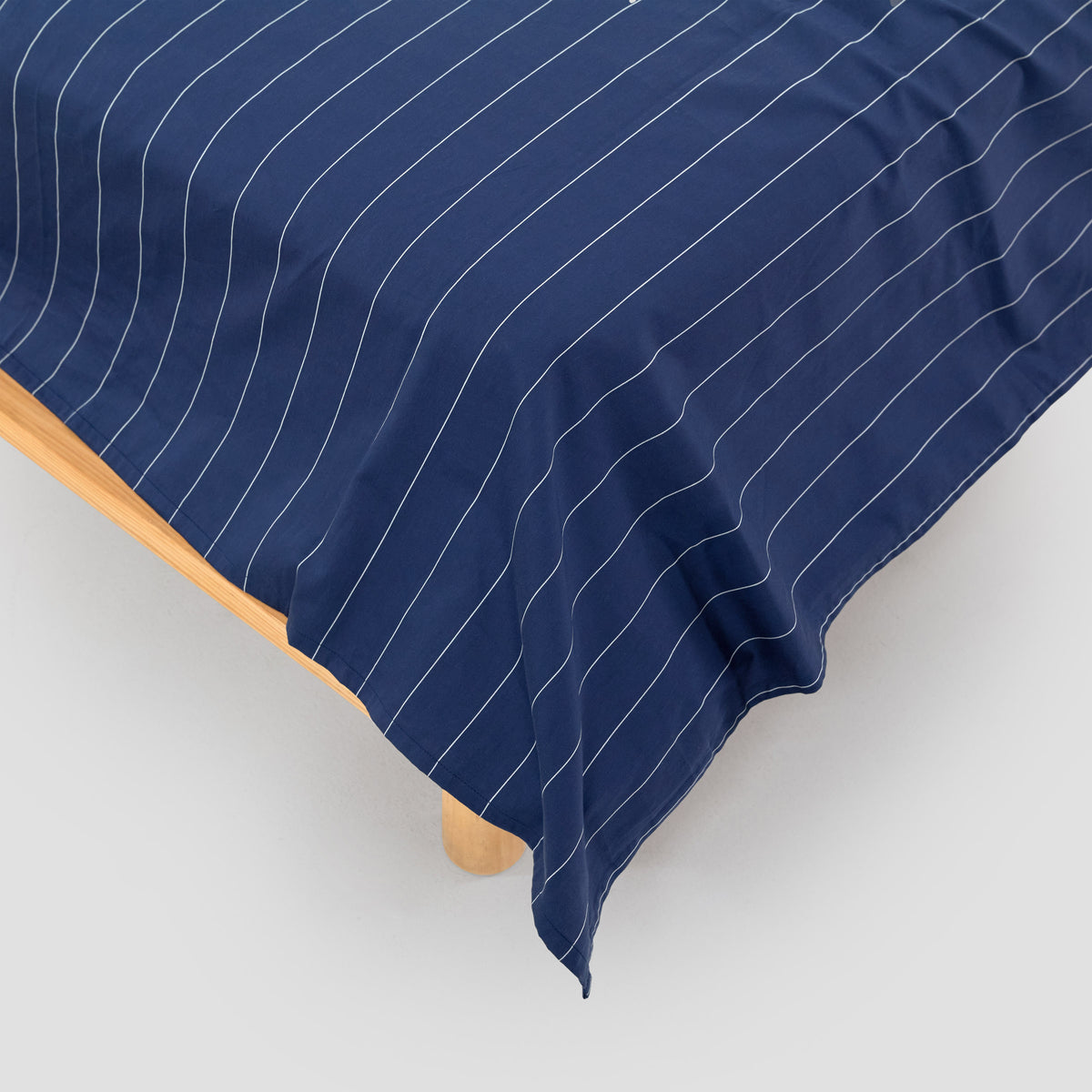 Classic Navy Pinstripes Flat Sheet | Luxury Organic Cotton Bed sheet ...