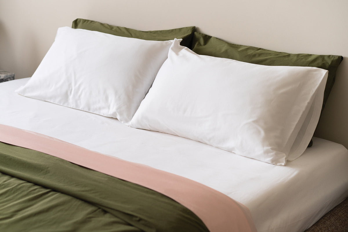 Crisp White Fitted Sheet | Organic Cotton Bed Sheets | SOJAO